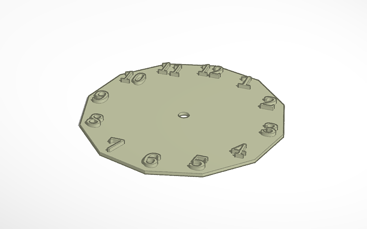 3D design Overlay Clock Face - Tinkercad