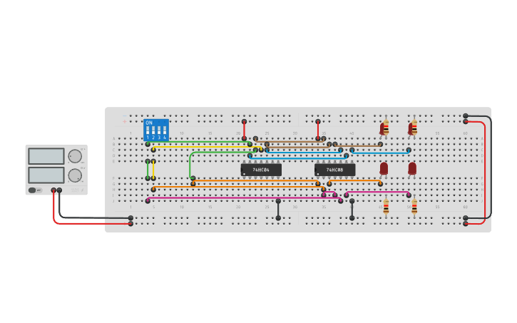 Circuit design Decoder - Tinkercad