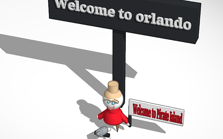 3D design Pirate-themed waterpark mascot - Tinkercad 3D design Pirate-themed waterpark mascot - Tinkercad