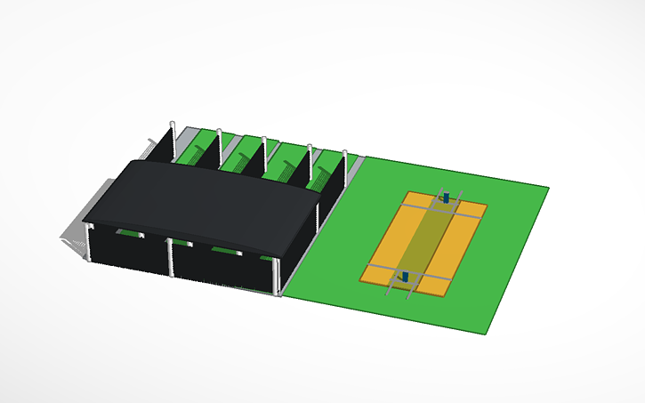 3D design Cricket nets - Tinkercad
