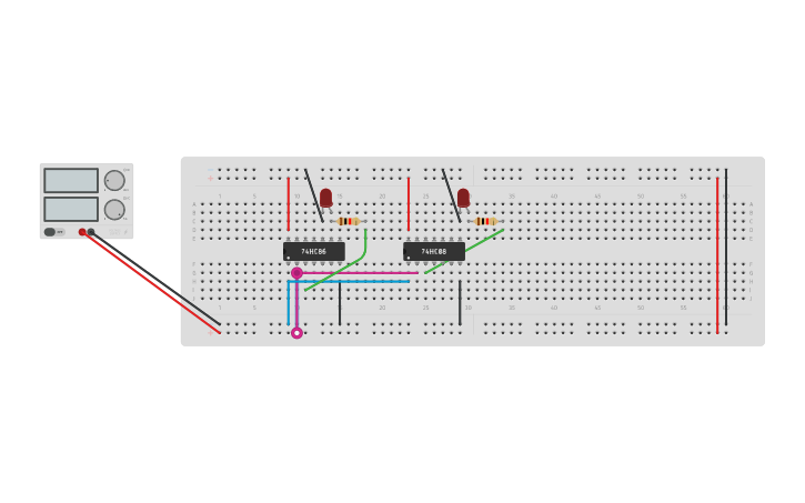 Circuit design Lab Report 2 Half Adder | Tinkercad