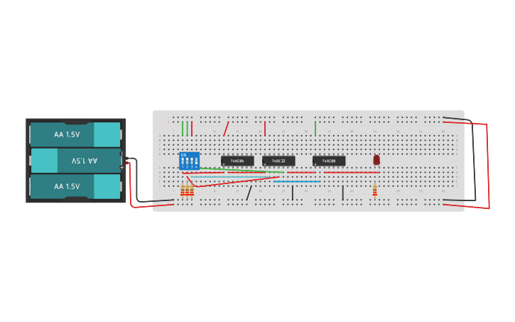 Circuit Design Puertas Combinadas Tinkercad