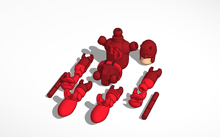 3D design Chibi DareDevil Figure | Tinkercad