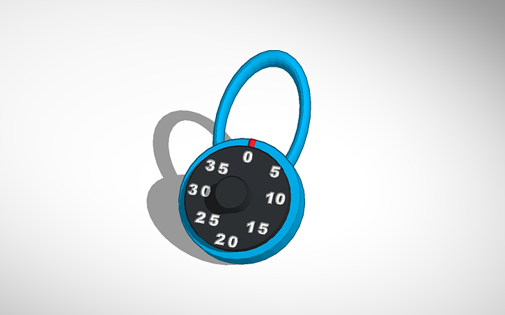 3D design lock - Tinkercad
