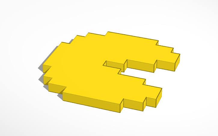 3D design Pacman - Tinkercad