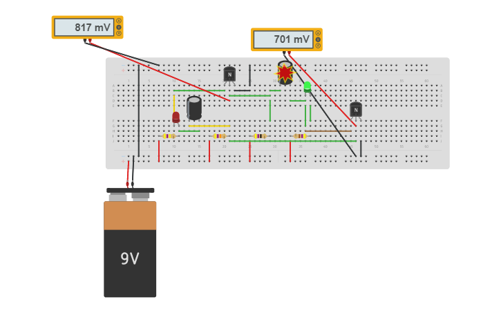 Circuit Design Blinking Two Leds Tinkercad