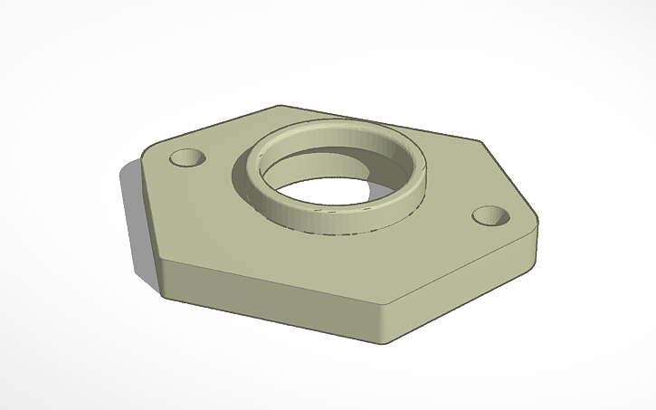 3D design Distanz für push Lock Schloss - Tinkercad