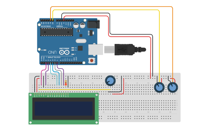 Circuit design LCD Volume/Graph Blocks | Tinkercad
