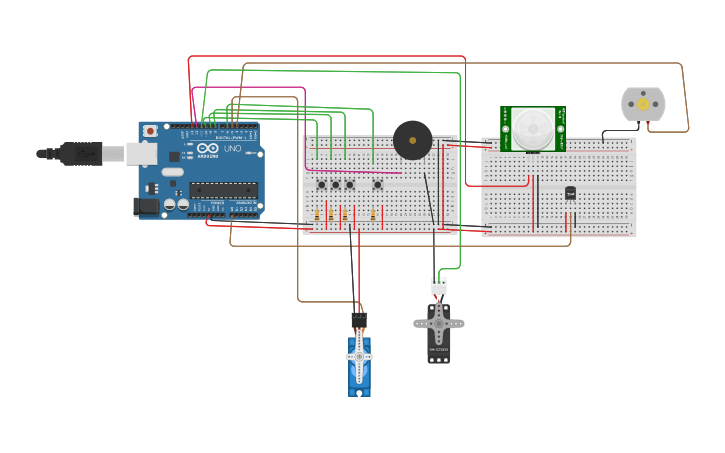 Circuit design Elevator Project - Tinkercad