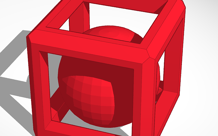 3D design Ball in a cube | Tinkercad