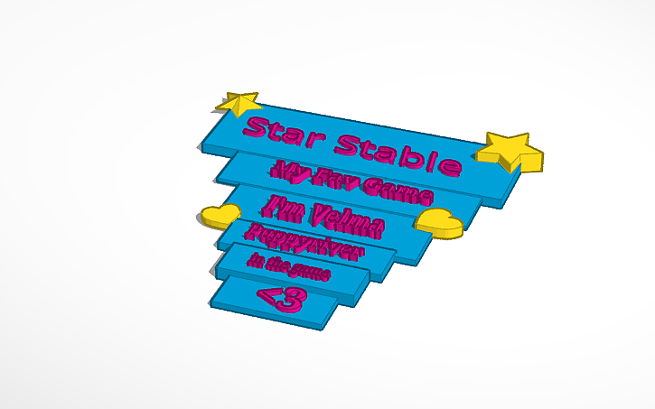 3D design Star Stable! | Tinkercad