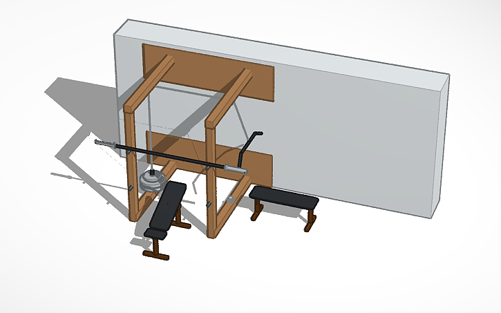 3D design Home Gym Power Rack - Tinkercad
