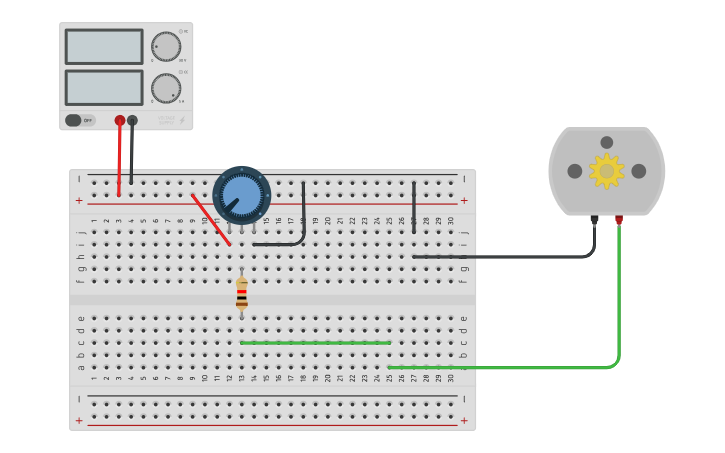 Circuit design Control de velocidad de un motor - Tinkercad Circuit design Control de velocidad de un motor - Tinkercad