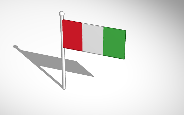 3D design Italy Flag - Tinkercad