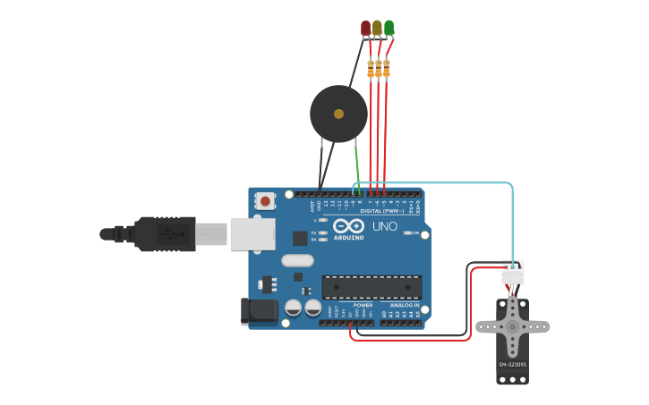 Circuit design Tren - Tinkercad