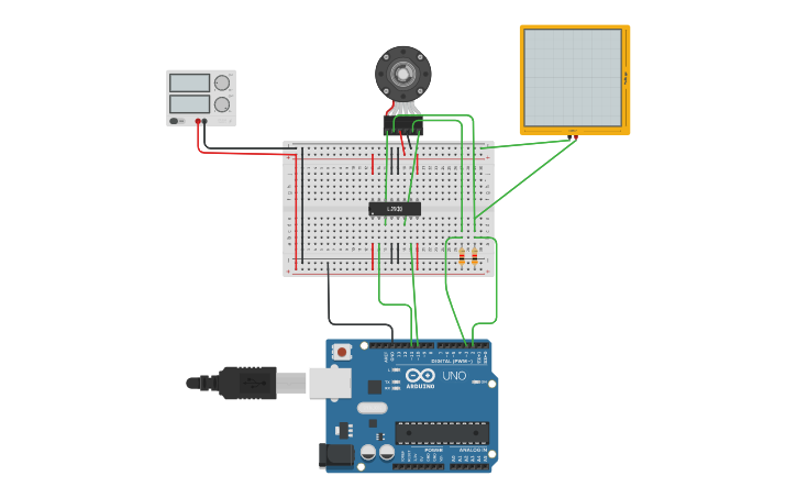 Circuit design Control PID motor+encoder+antiwindup - Tinkercad
