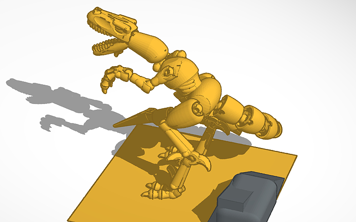 3D design T-REX dinosaur bone model - Tinkercad