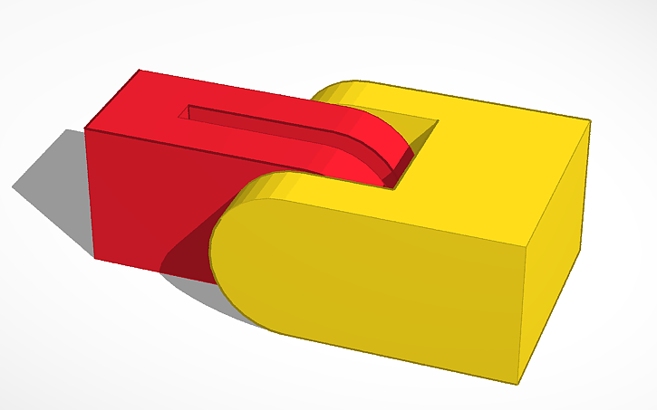 3D design Snap-fit Hinge 180 - Tinkercad