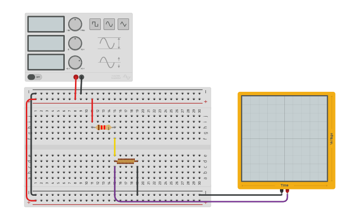Circuit design Circuito RL - Tinkercad