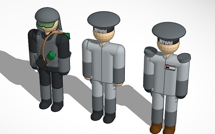 3D design uniforms of the HTWM - Tinkercad