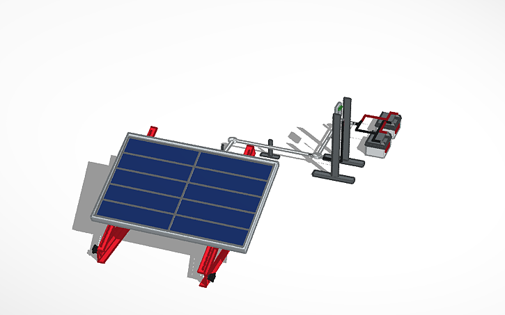 3D design Panel Solar - Tinkercad