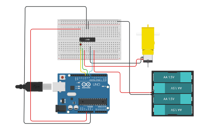 Circuit design Motor Control | Tinkercad