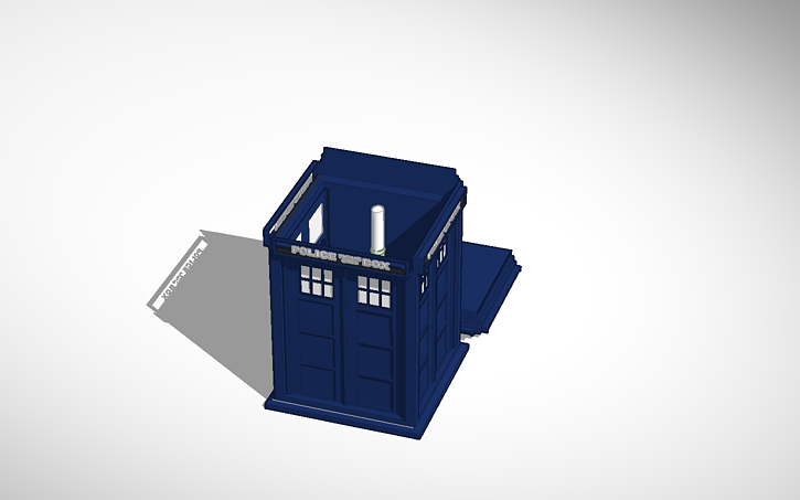 3D design TARDIS with Console inside - Tinkercad