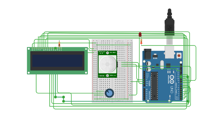 Circuit design THIEF DETECTOR - Tinkercad