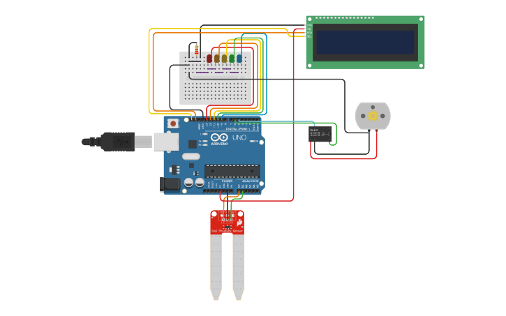 Circuit design Humidity control - Tinkercad