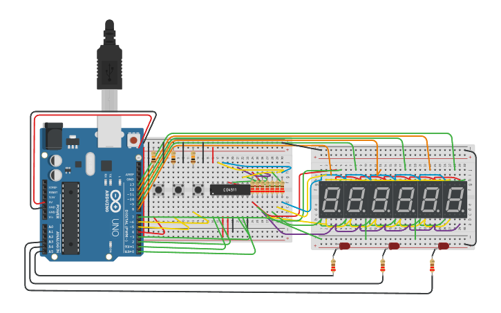 Circuit design Aula 12: Relógio com arduino | Tinkercad