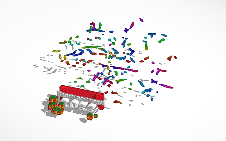 3D design Happy new year!! | Tinkercad
