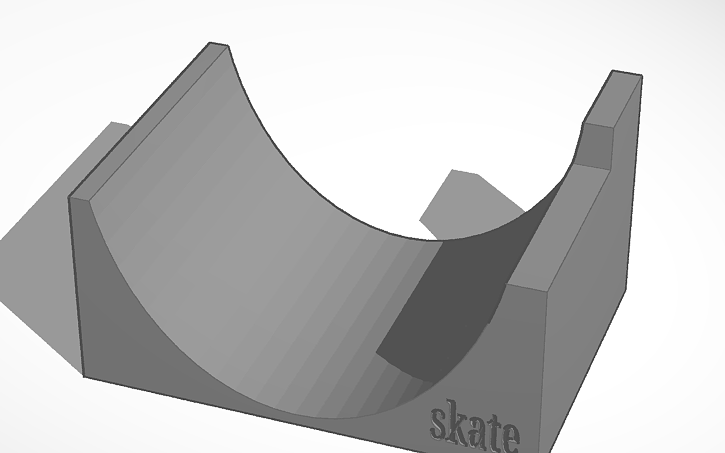 3D design rampa skate - Tinkercad