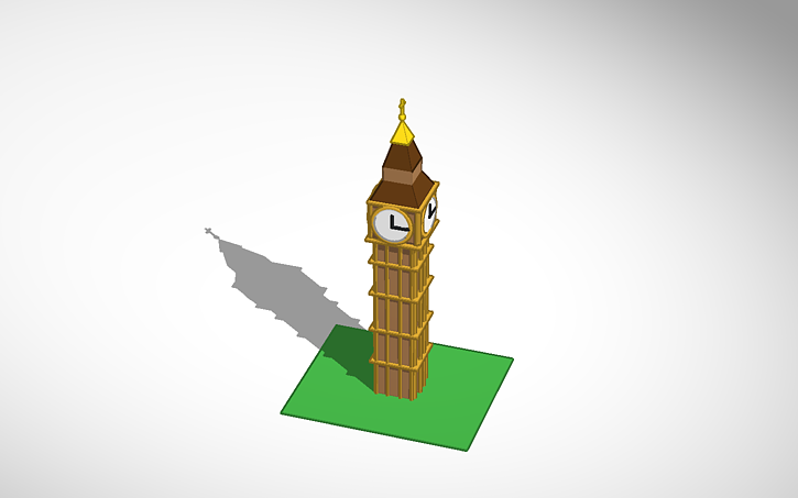 3D design Big Ben - Tinkercad