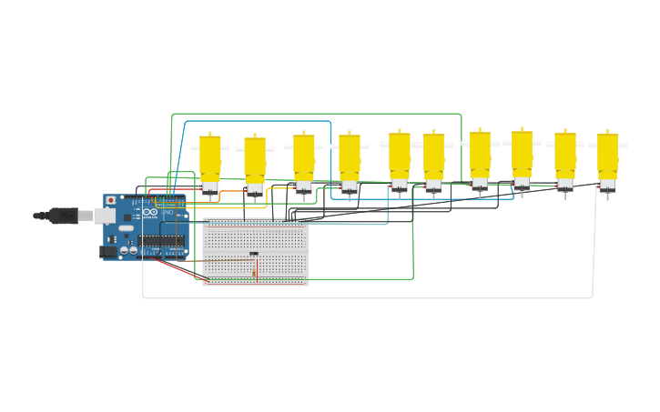 Circuit Design 8 Hobby Gearmotor Control Using Arduino Tinkercad 4129