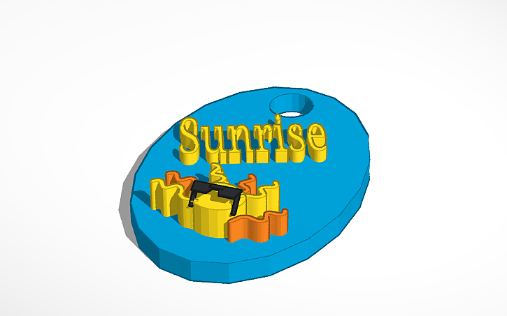 3D design Oval Shape- Sunrise | Tinkercad
