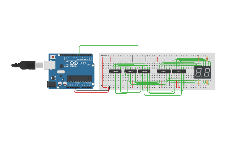Circuit design Counter - Tinkercad