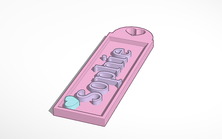 3D design Name tag - Tinkercad