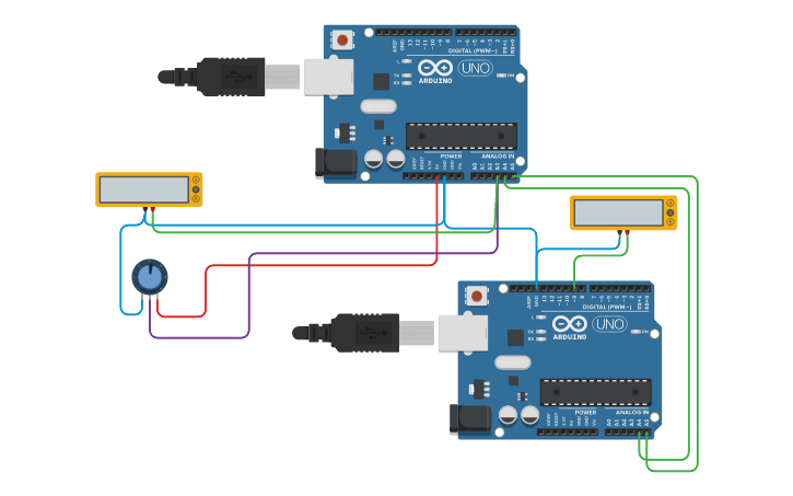 Circuit design I2C-Verbindung - Tinkercad