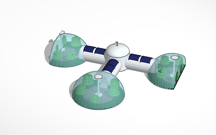 3D design moon base - Tinkercad