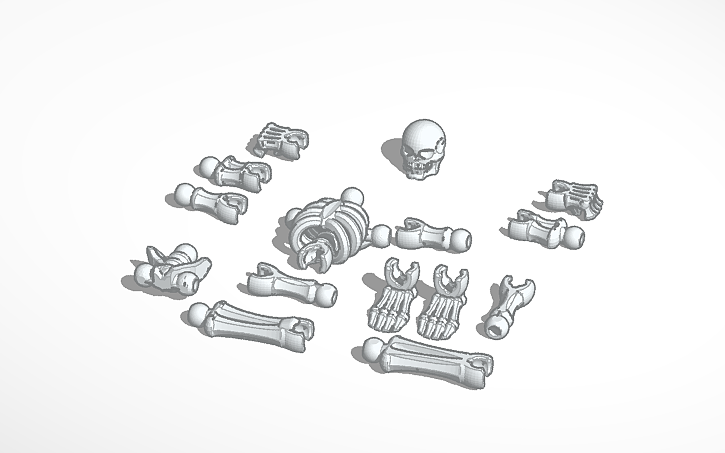 3D design Spooky Scary Skeleton Building Set | Tinkercad