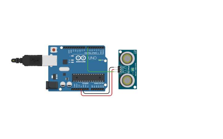 Circuit design Ping Ultrasonic Range Finder - Tinkercad Circuit design Ping Ultrasonic Range Finder - Tinkercad