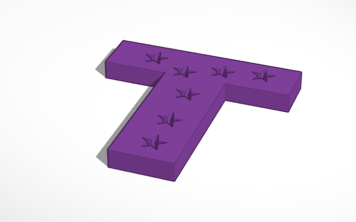 3D design Letter T - Tinkercad