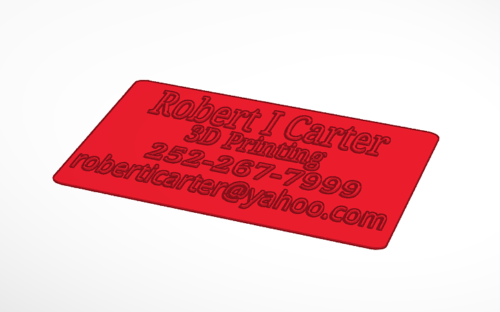 3D design Business Card | Tinkercad
