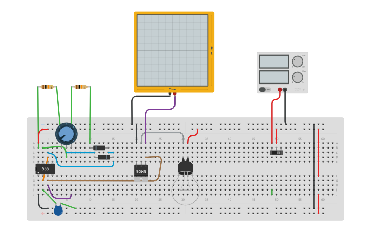 Circuit design Pulse Width Modulation mess with - Tinkercad