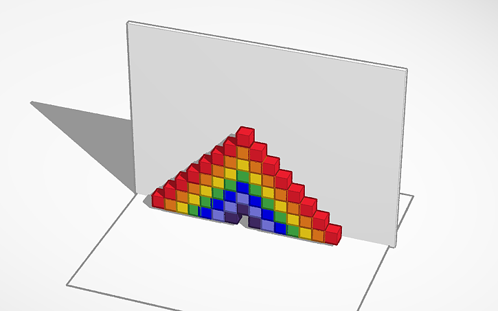 3D design rainbow - Tinkercad
