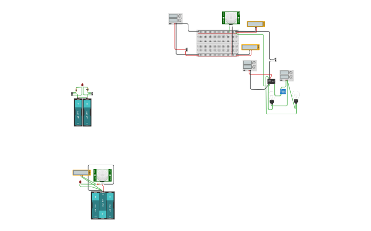 Circuit design Testing PIR Sensor - Tinkercad