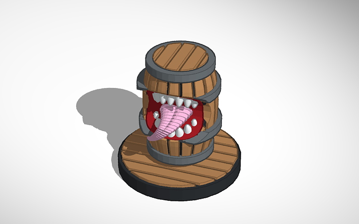 3D design Copy of Dungeons and Dragons Barrel Mimic 5e - Tinkercad