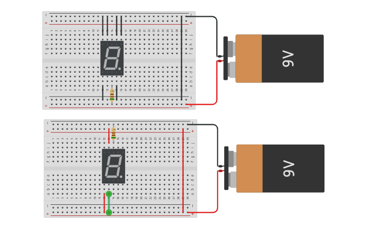 Circuit Design Display 7 Segmentos Tinkercad