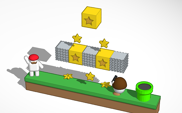 3D design Mario game - Tinkercad