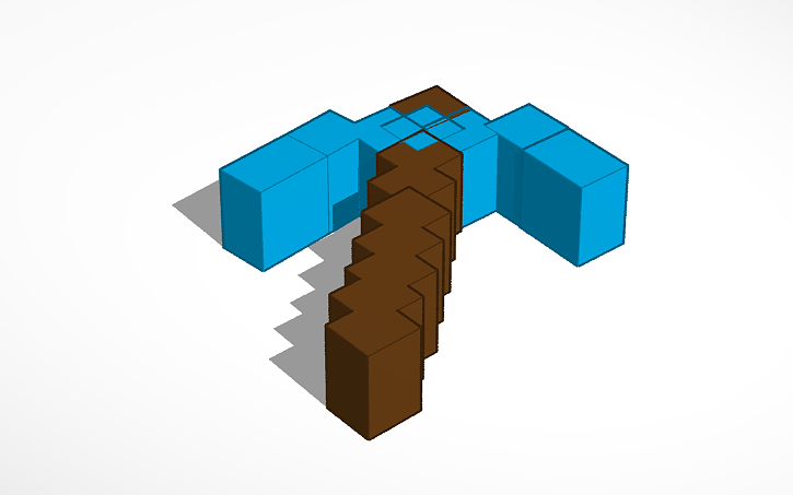 3D design minecraft pickaxe | Tinkercad